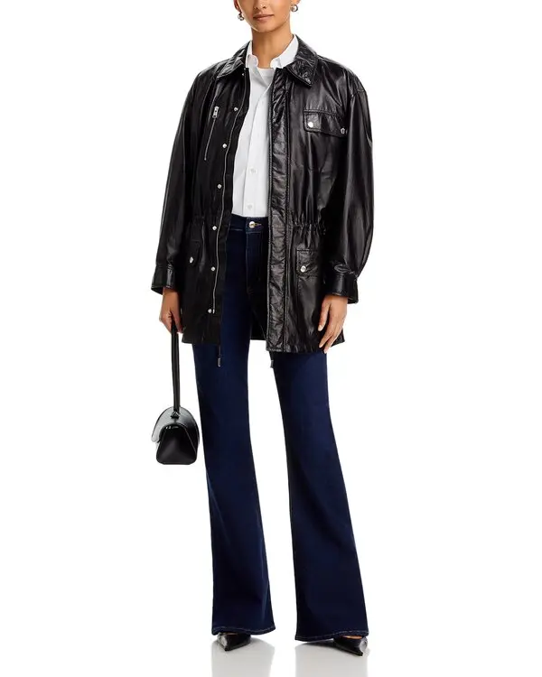 FRAME The Paper Leather Safari Jacket