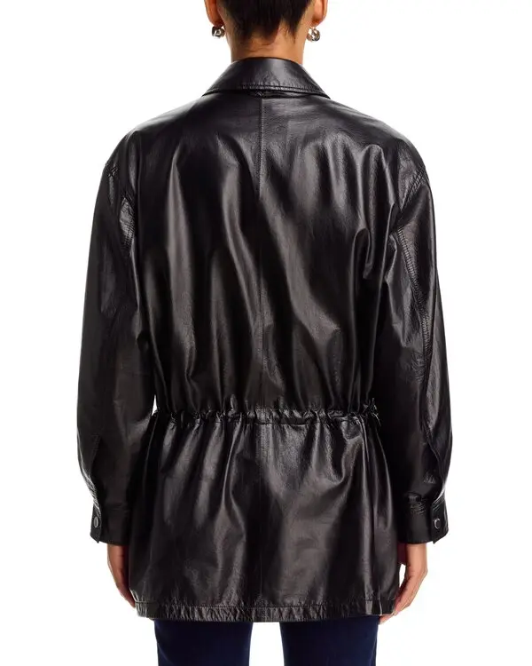 FRAME The Paper Leather Safari Jacket