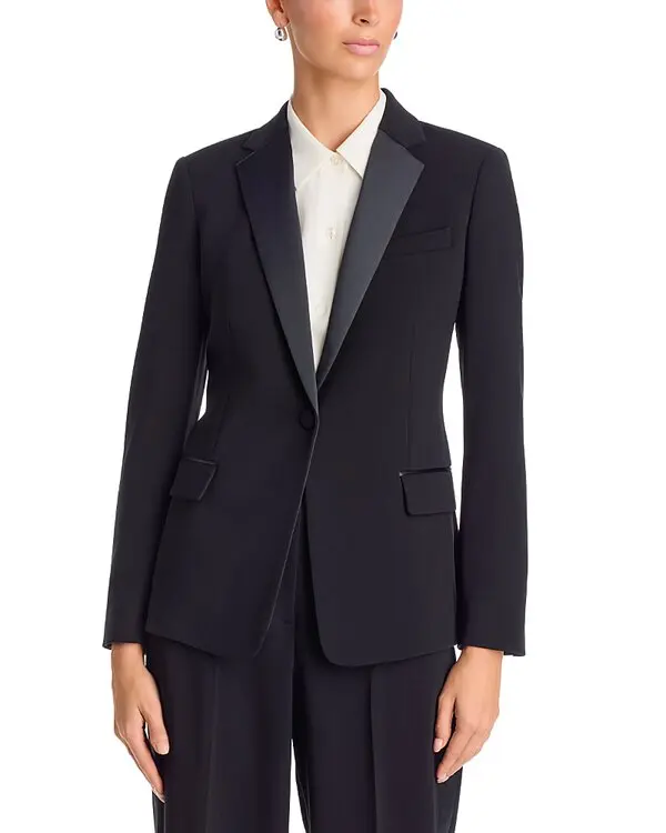 Theory Slim Fit Tuxedo Jacket In Admiral Crepe