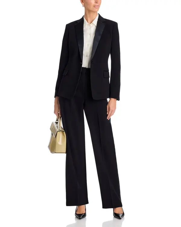 Theory Slim Fit Tuxedo Jacket In Admiral Crepe