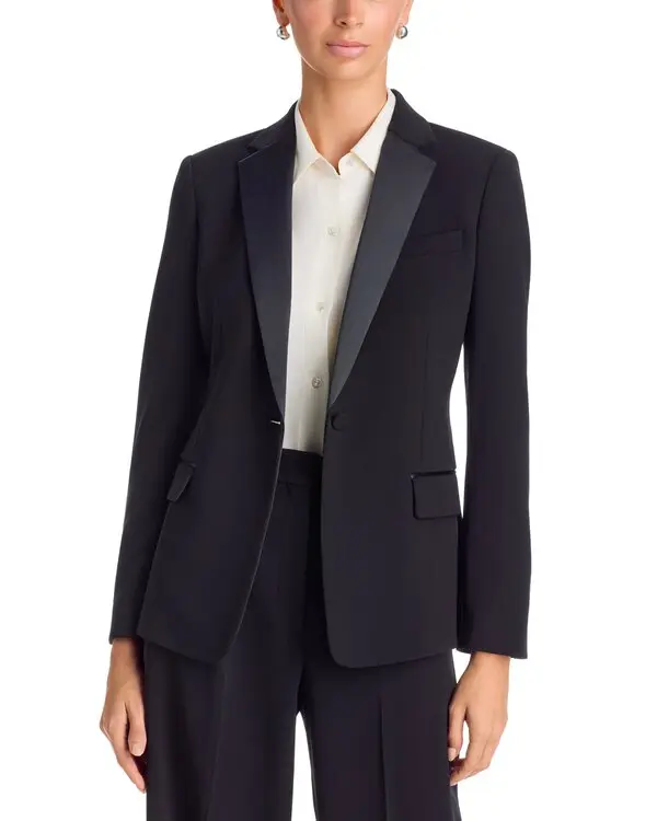 Theory Slim Fit Tuxedo Jacket In Admiral Crepe