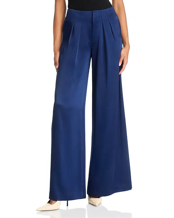 Alice + Olivia Eloise Wide Leg Pleated Pants