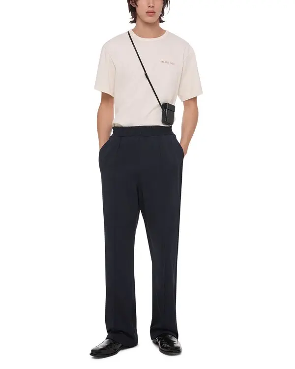 Helmut Lang Relaxed Fit Compact French Terry Logo Sweatpants