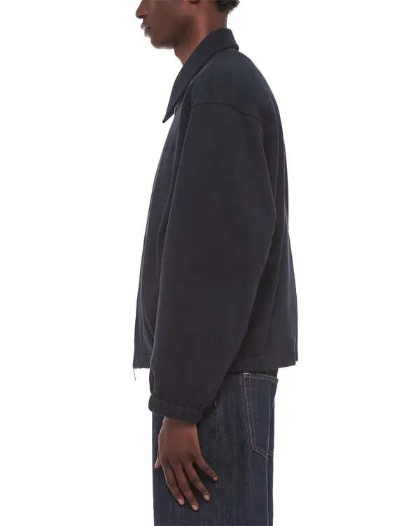 Helmut Lang Relaxed Fit Compact French Terry Zip Jacket - Navy