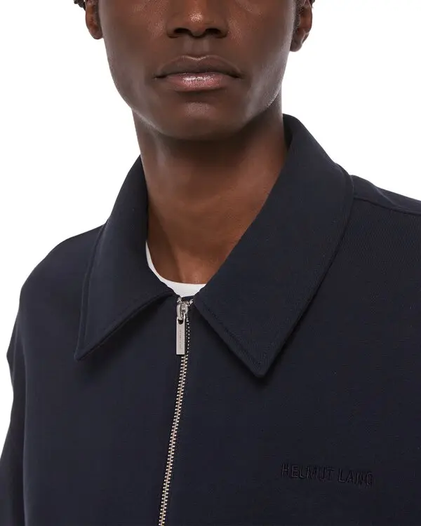 Helmut Lang Relaxed Fit Compact French Terry Zip Jacket - Navy