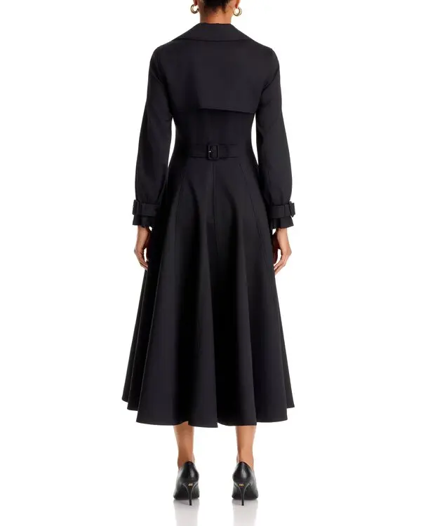 Alice + Olivia Ellie Godet Double Breasted Trench Coat