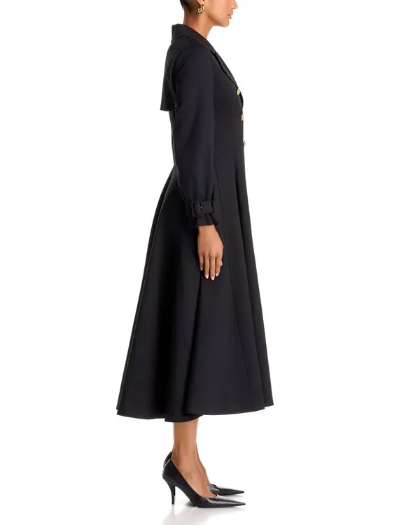 Alice + Olivia Ellie Godet Double Breasted Trench Coat