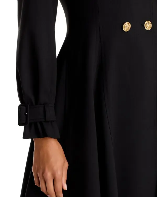 Alice + Olivia Ellie Godet Double Breasted Trench Coat