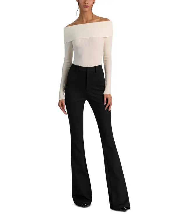 Alice + Olivia Kerry Ultra High Rise Skinny Bootcut Trousers