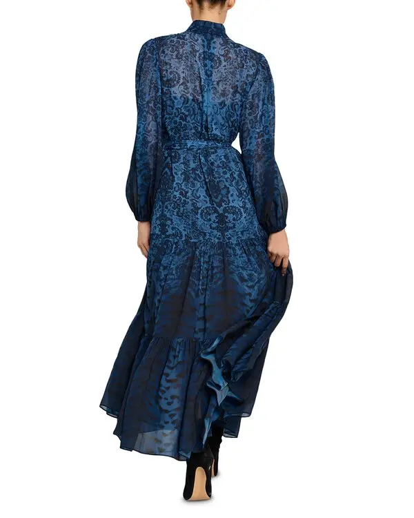 Kobi Halperin Oak Belted Tiered Shirtdress
