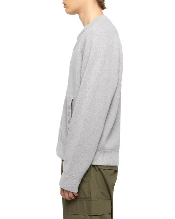 Zadig&Voltaire Gweno Wool & Cashmere Zip Bomber Sweater - Gris Chine