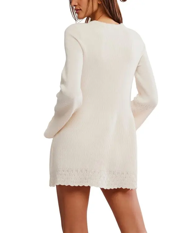 Free People Bali Old Flame Sweater Dress - Ivory
