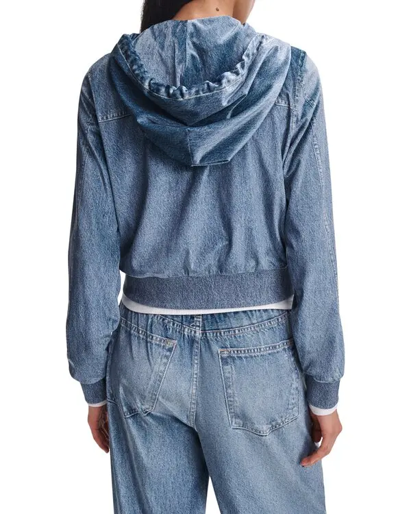 Rag & Bone Rb Miramar Velvet Zip Hoodie - Sutton