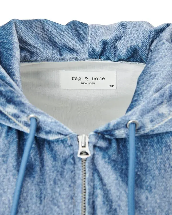 Rag & Bone Rb Miramar Velvet Zip Hoodie - Sutton