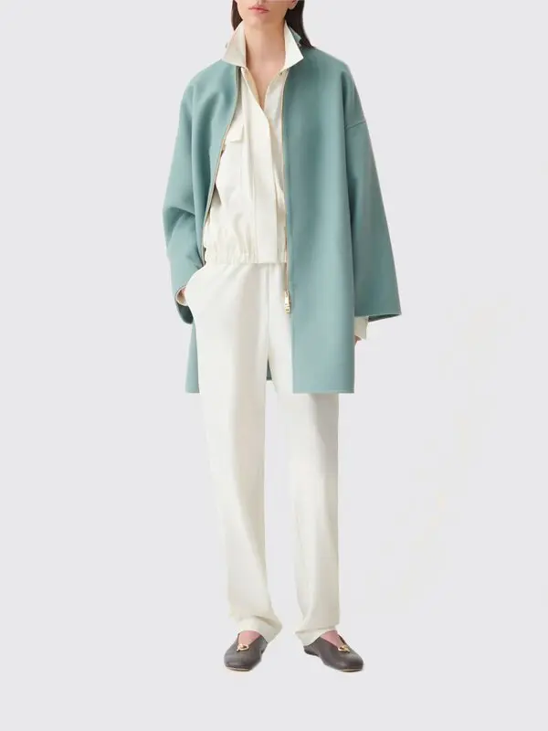 Fabiana Filippi Bomber Jacket In Viscose Blend With Shirt Collar And Patch Pockets