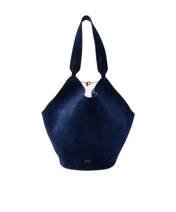 Khaite Solid Suede Shoulder Bag