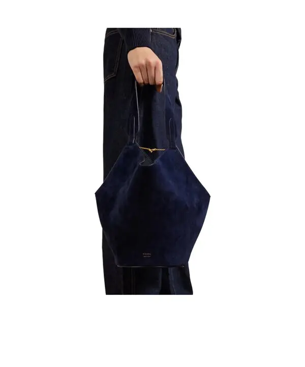 Khaite Solid Suede Shoulder Bag