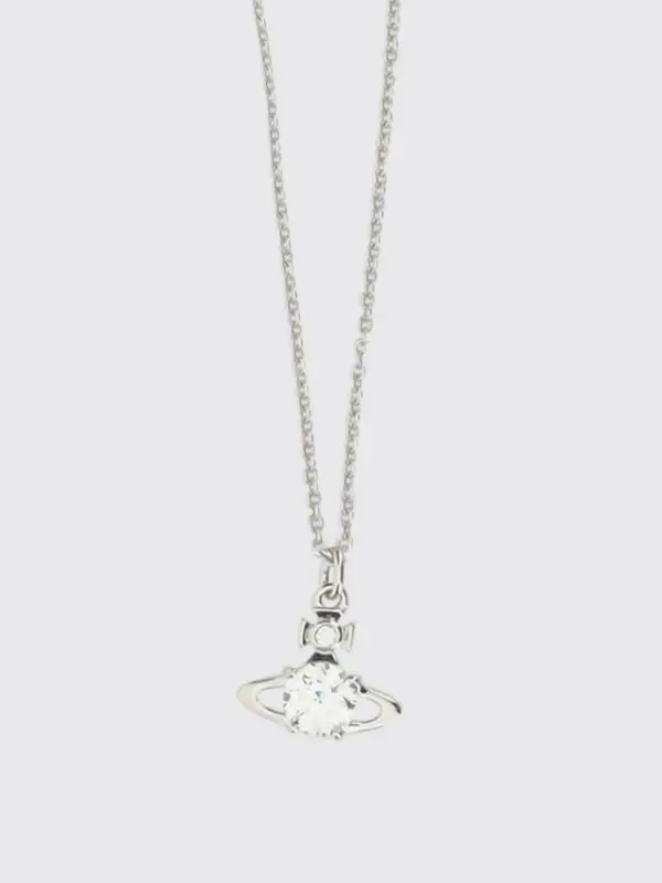 VIVIENNE WESTWOOD Sliding Orb Pendant Necklace With Set Rhinestones