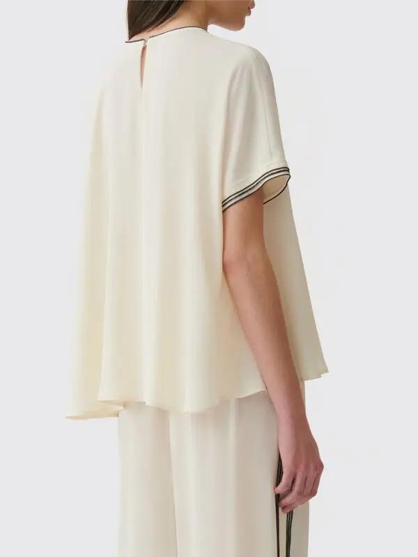 Fabiana Filippi Jewel Embellished Crêpe De Chine Crew Neck Top