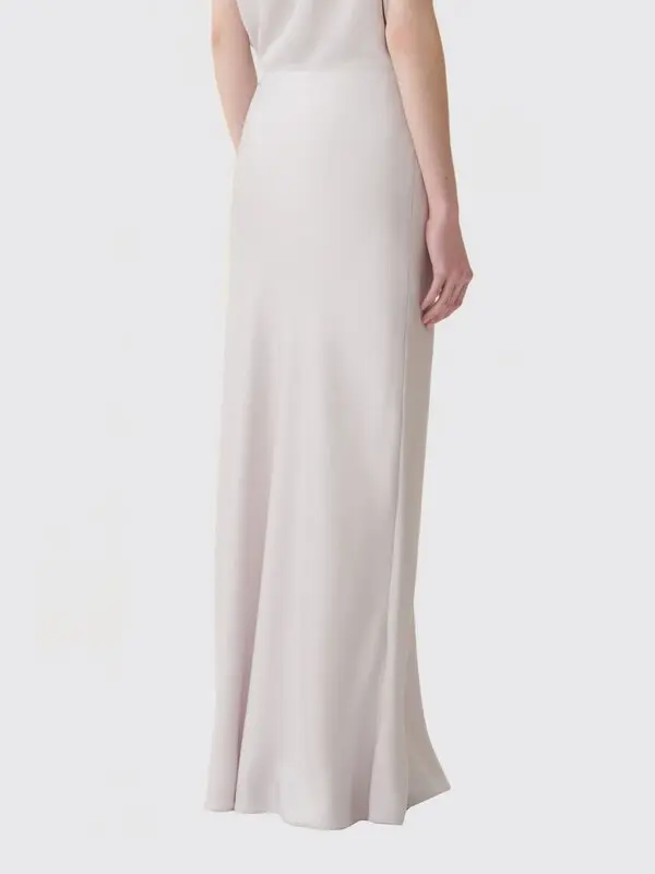 Fabiana Filippi High-waisted Satin Midi Pencil Skirt - Grey