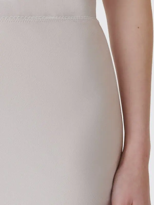 Fabiana Filippi High-waisted Satin Midi Pencil Skirt - Grey
