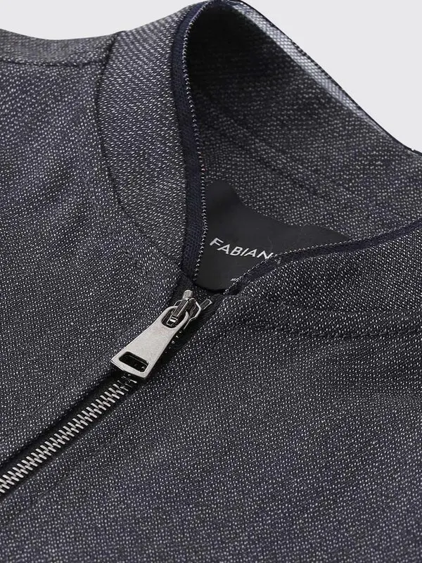 Fabiana Filippi Wool Blend Bomber Jacket With Zip Closure And Elasticated Hem