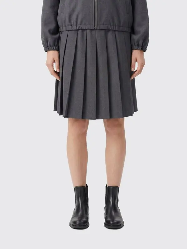 Fabiana Filippi High-waisted Pleated Wool-blend Mini Skirt - Blue