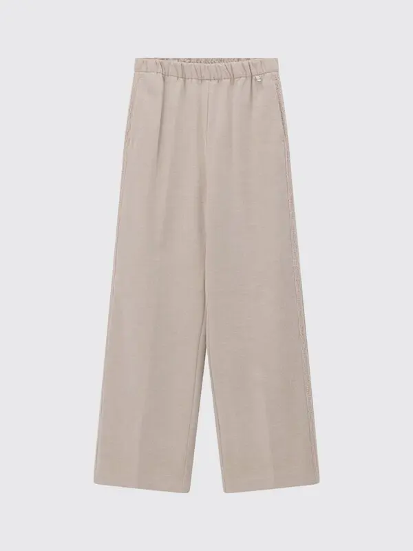 Herno Wide-leg Wool Blend Palazzo Trousers With An Elasticated Waist