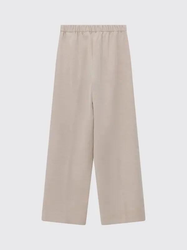 Herno Wide-leg Wool Blend Palazzo Trousers With An Elasticated Waist