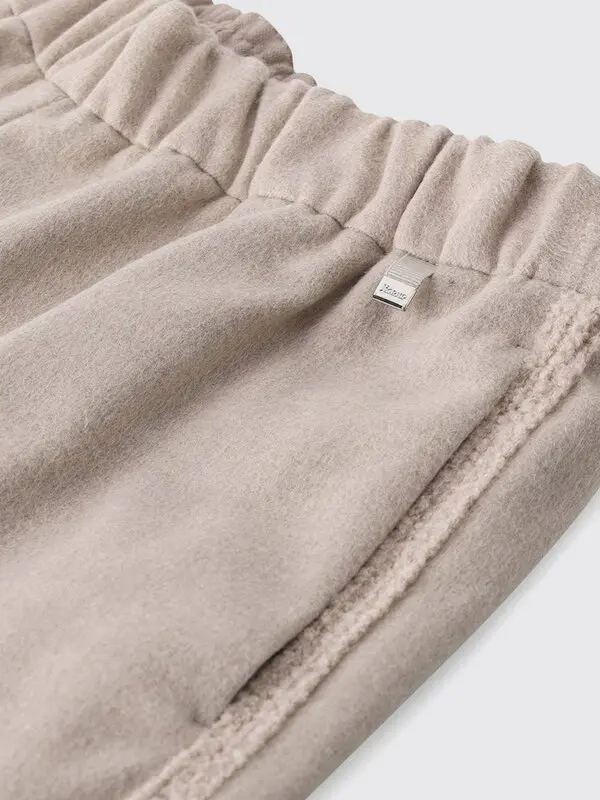 Herno Wide-leg Wool Blend Palazzo Trousers With An Elasticated Waist