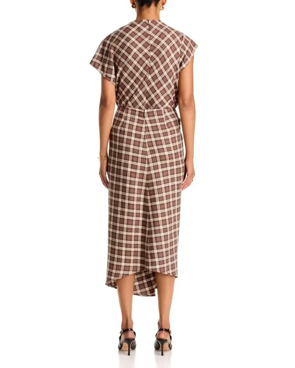 WAYF Laurel Cotton Gathered Midi Skirt