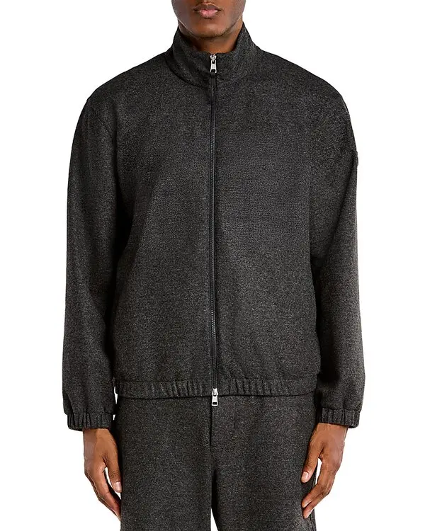 Moncler Elastic Hem Zip Cardigan Sweater
