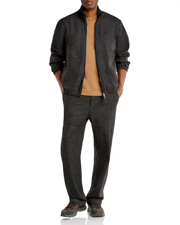 Moncler Elastic Hem Zip Cardigan Sweater