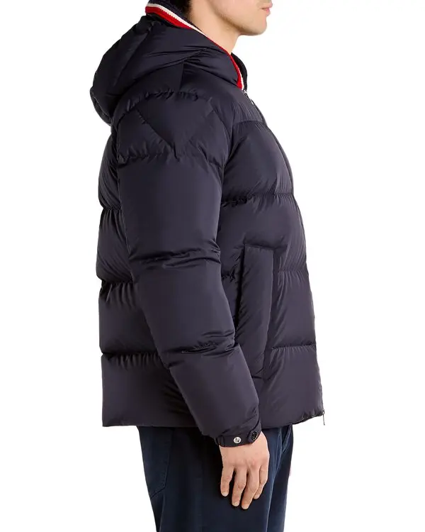 Moncler Lacfroid Stripe Hood Down Puffer Jacket