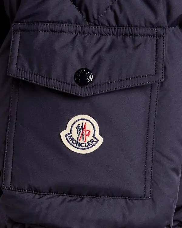 Moncler Lacfroid Stripe Hood Down Puffer Jacket