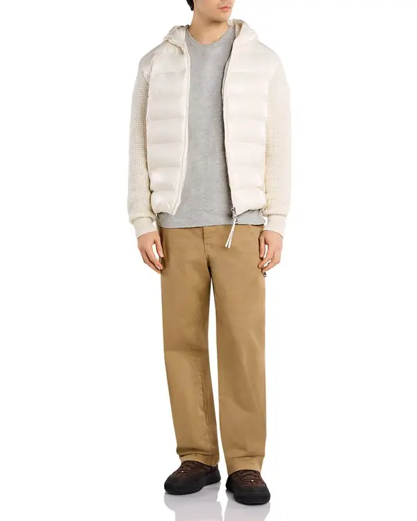 Moncler Wool & Cashmere Hooded Panel Puffer Jacket