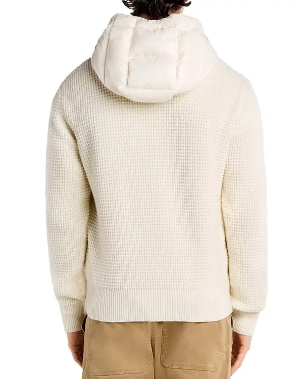 Moncler Wool & Cashmere Hooded Panel Puffer Jacket