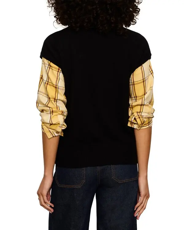 Sanctuary Mock Neck Sweater Shell - Black