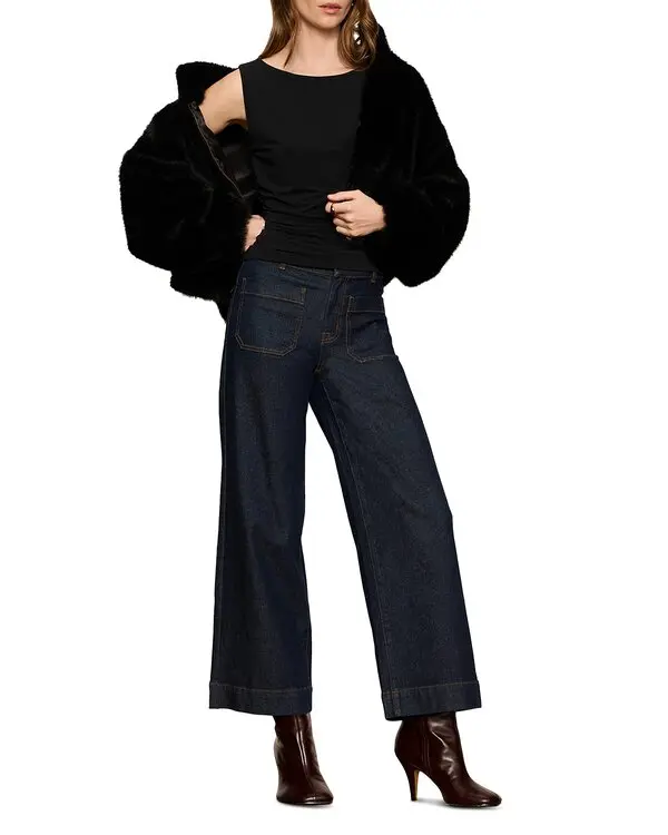 Sanctuary Everest Faux Fur Bomber Jacket - Black