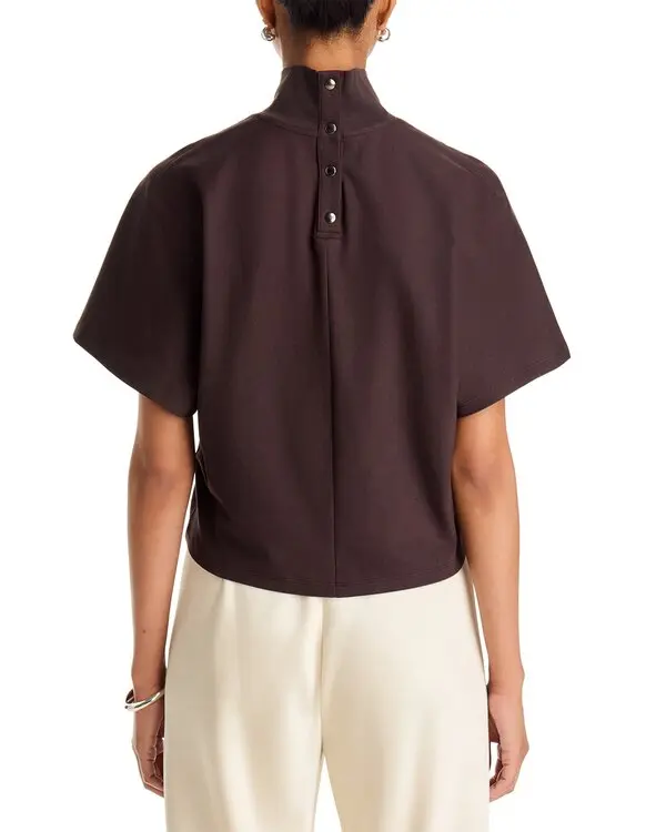 Majestic Filatures Supima Cotton Short Sleeve Mock Neck Tee