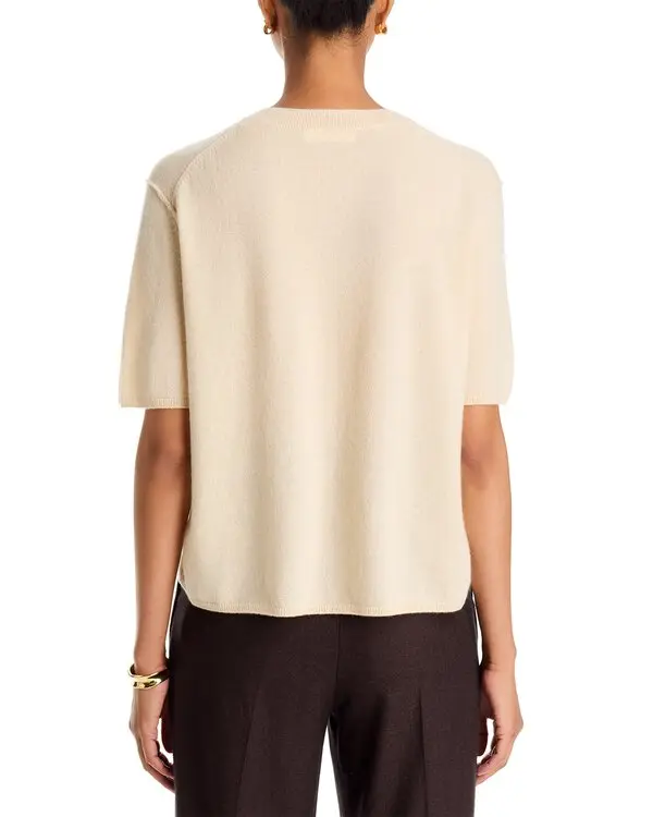 Majestic Filatures Cashmere Short Sleeve Crewneck Tee - Cream