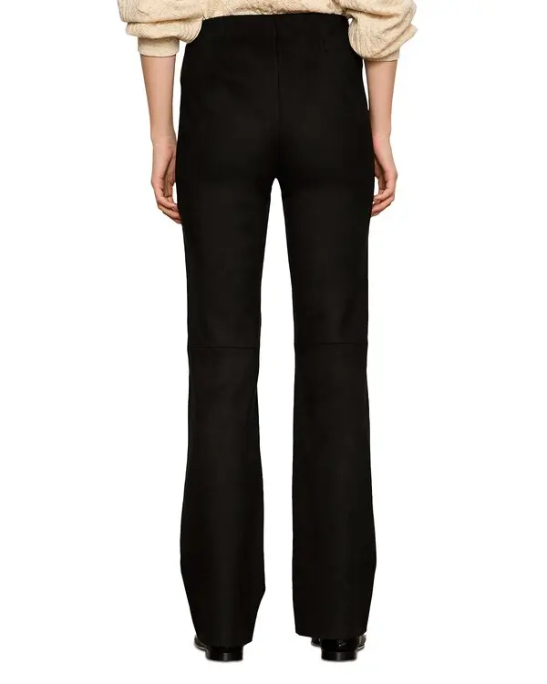 Sanctuary Faux Suede Flared Leggings - Black