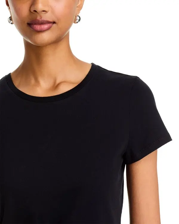 Majestic Filatures Deluxe Cotton Crop Short Sleeve Crewneck Tee - Noir