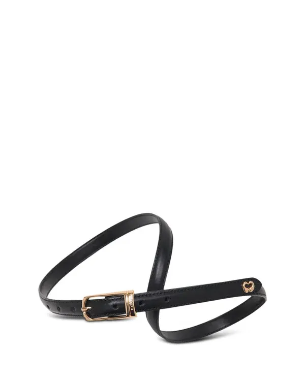 Maje Slim Leather Belt