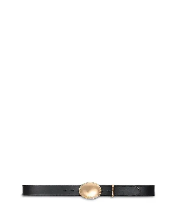Maje Oval Buckle Leather Belt