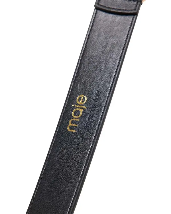 Maje Oval Buckle Leather Belt