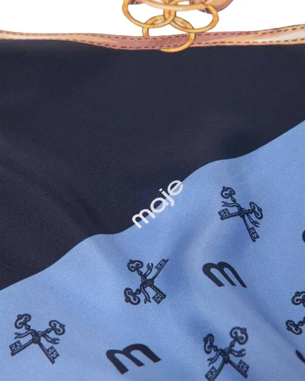 Maje Equestrian Motif Silk Scarf