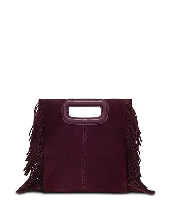 Maje M Fringed Suede Crossbody Bag