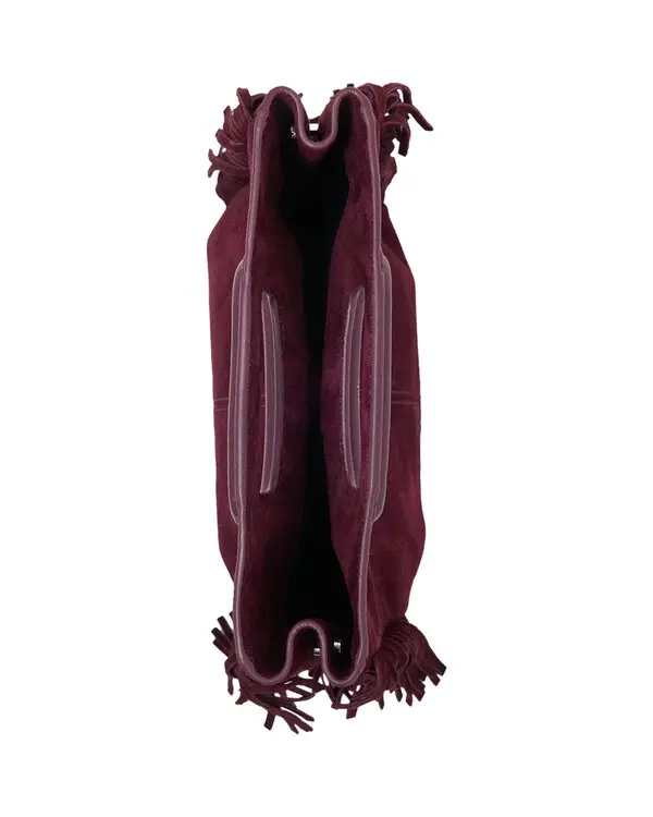 Maje M Fringed Suede Crossbody Bag