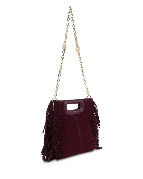 Maje M Fringed Suede Crossbody Bag